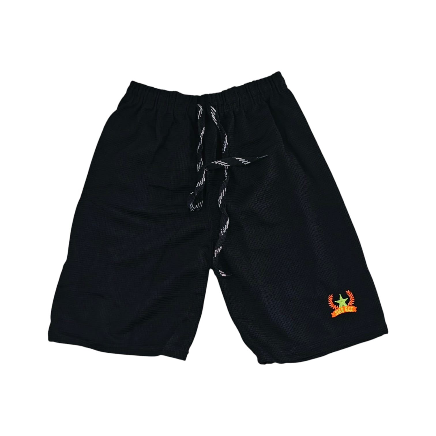 Unisex Popcorn Shorts - Black - Kiddos Tirupur
